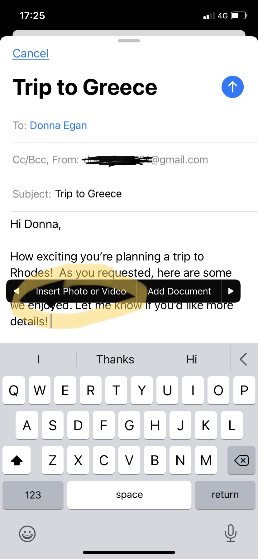 How to Attach a Photo from your iPhone into an Email – Gransplain ...